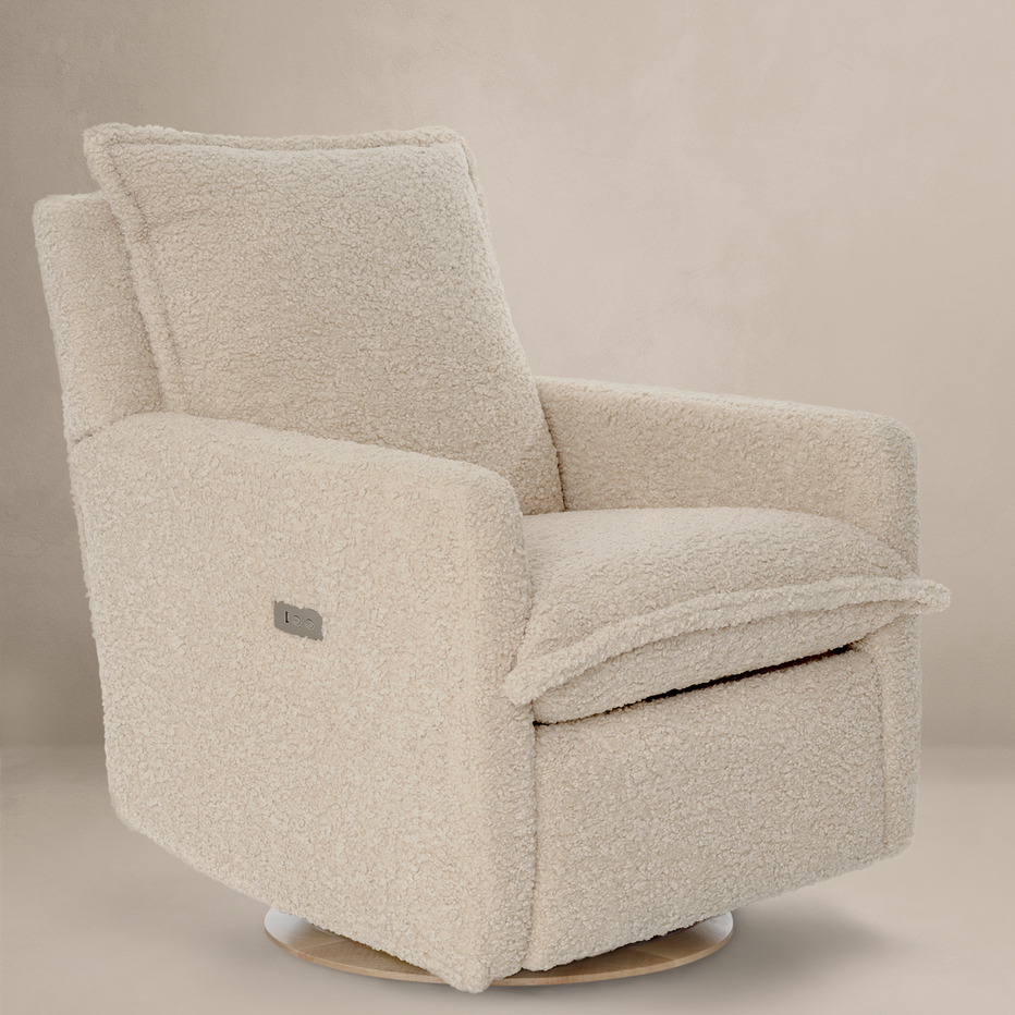 Sheepskin Linen | Flynn | Swivel Nursery Recliner | Oilo™ Studio
