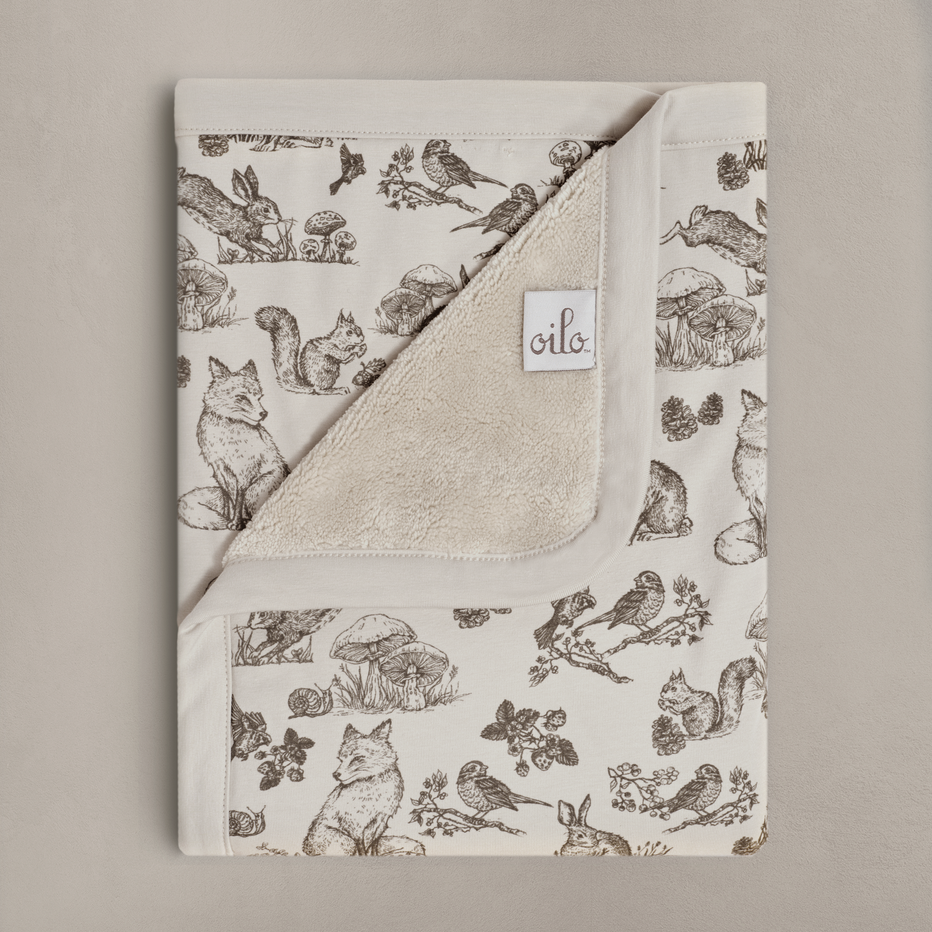 Woodland Nursery Cuddle Blanket | Plush Infant Blanket | Oilo™ Studio