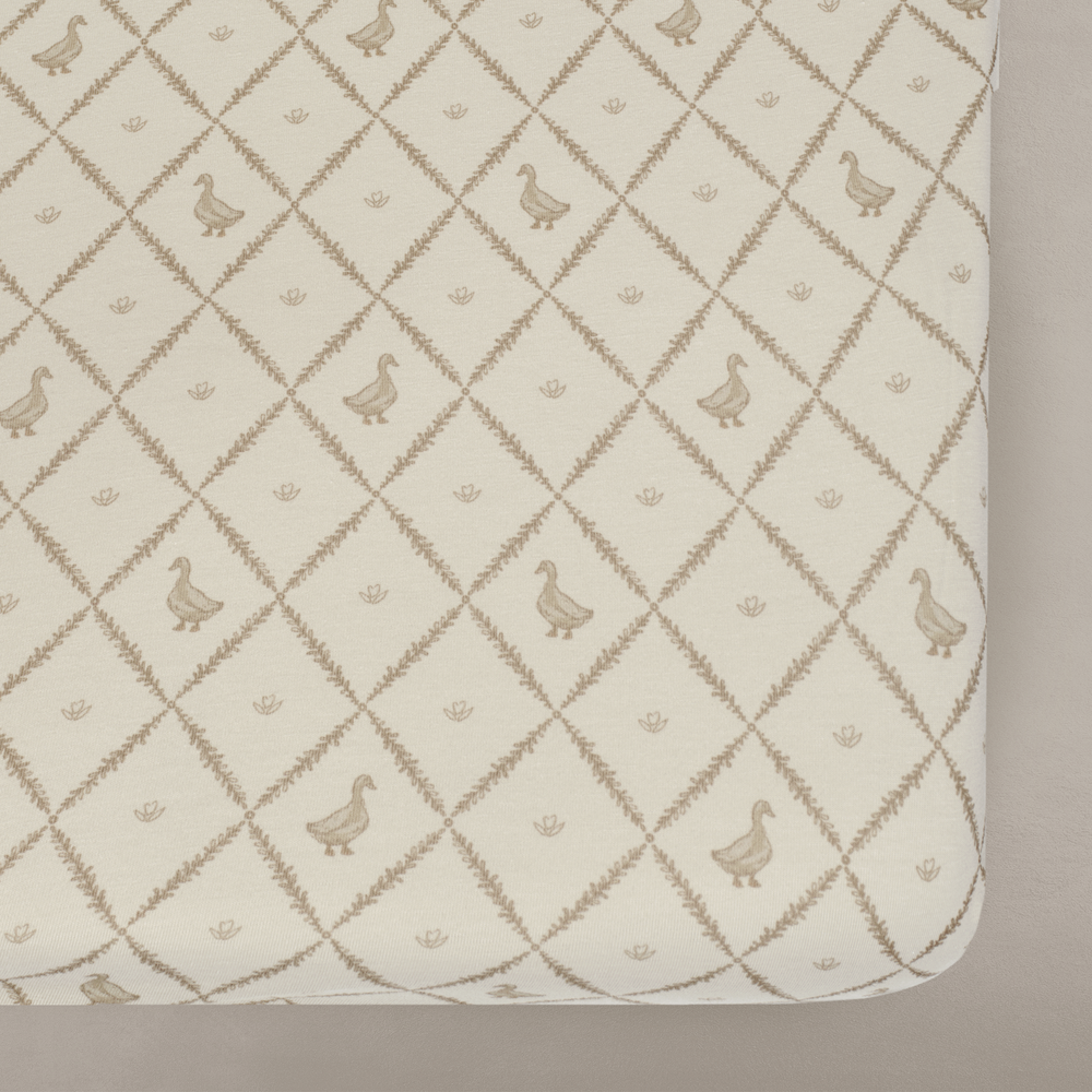 Duck Crib Sheet | Duck Nursery Crib Bedding | Oilo™ Studio