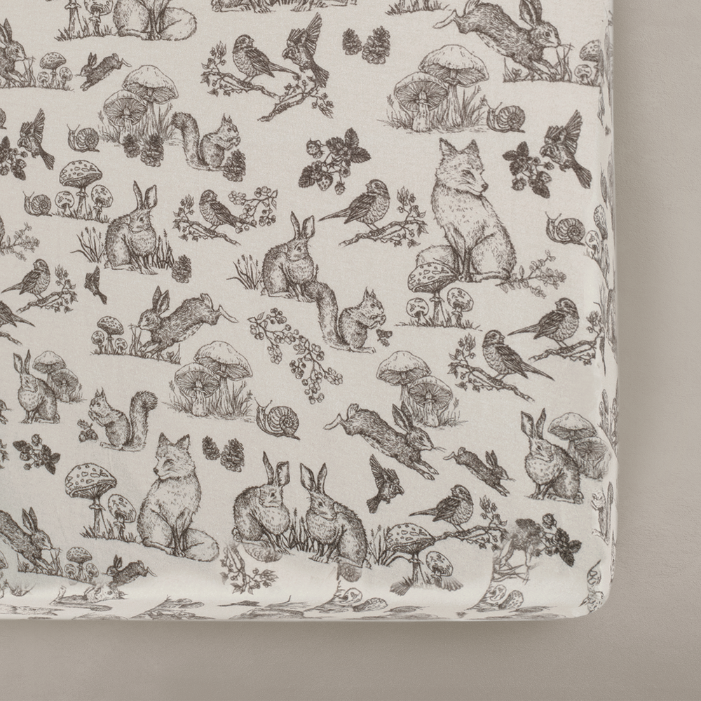 Woodland Nursery Crib Sheet | Nursery Crib Bedding | Oilo™ Studio