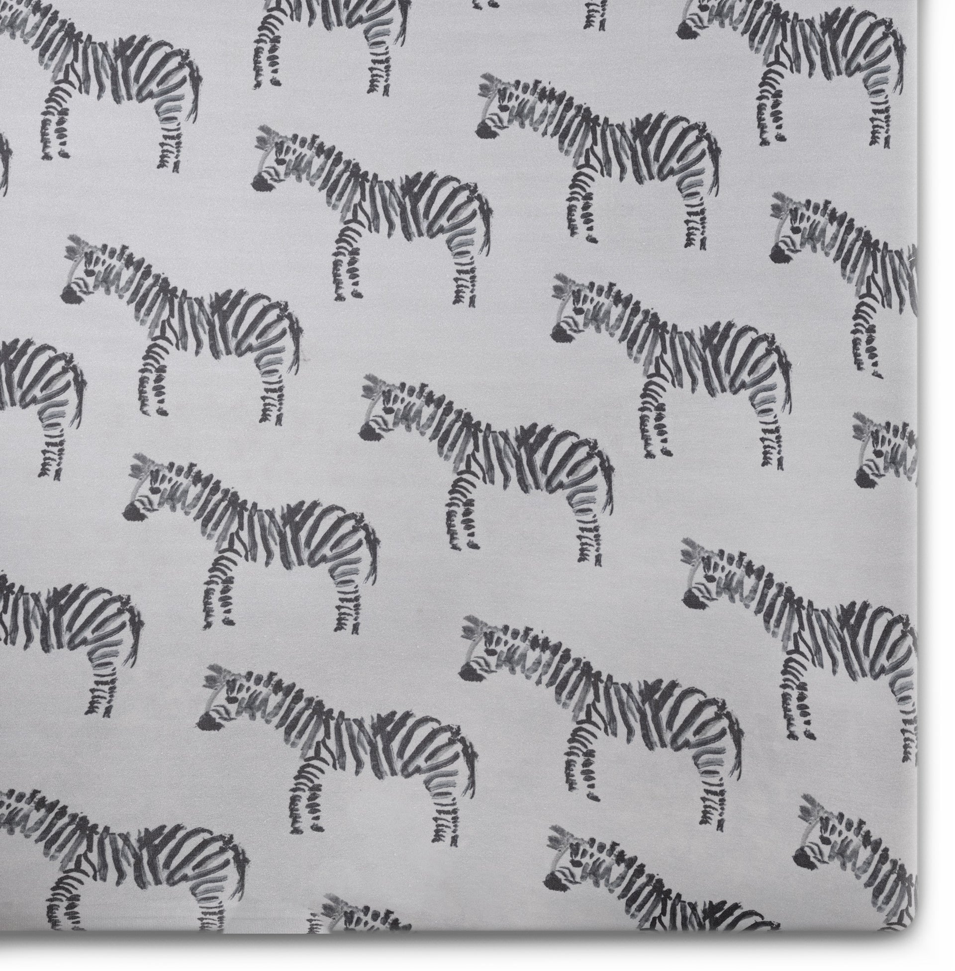 Gray Zebra - Crib Sheet | Oilo™ Studio Archived Nursery Collections
