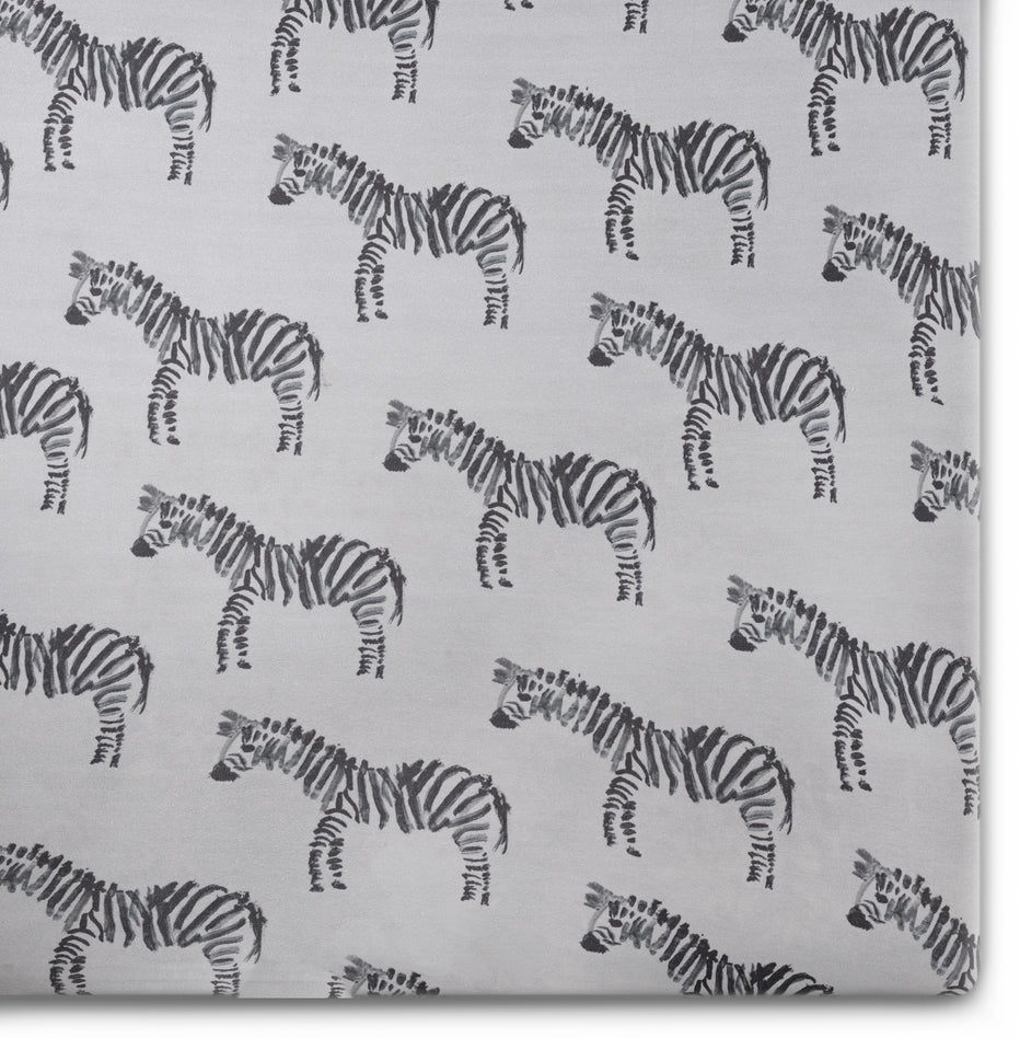 Gray Zebra - Crib Sheet | Oilo™ Studio Archived Nursery Collections
