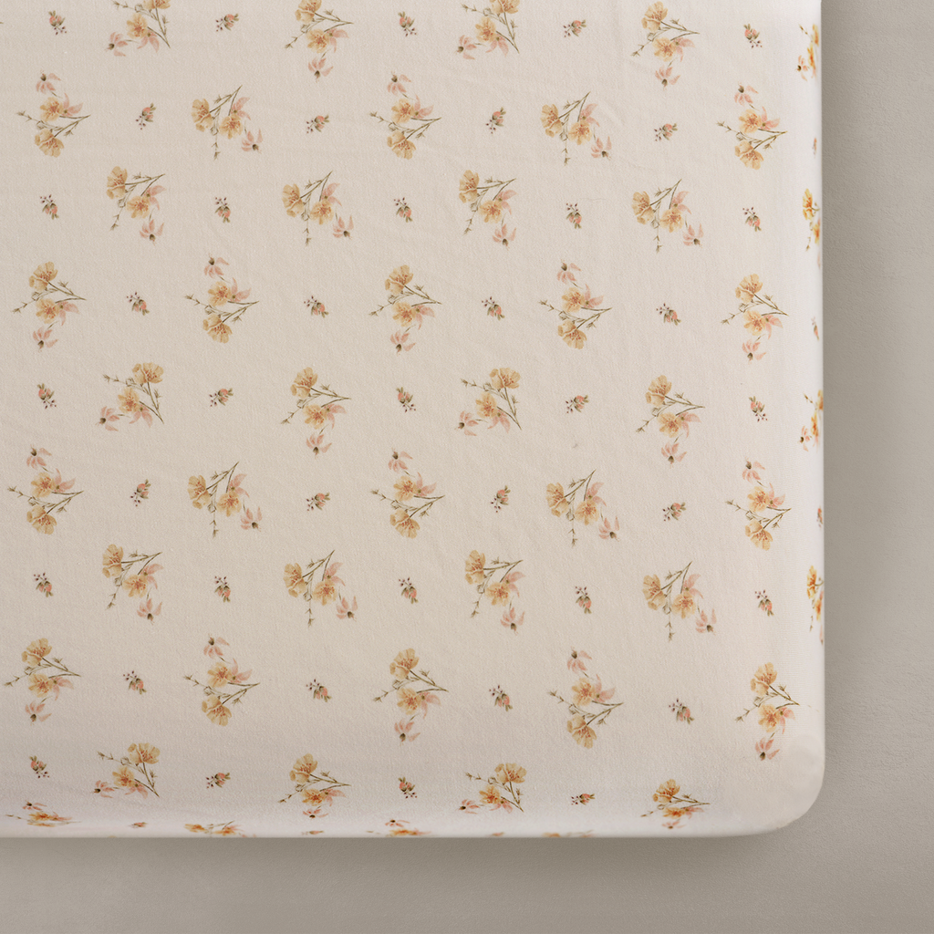 Dainty Floral Crib Sheet | Nursery Crib Bedding | Oilo™ Studio