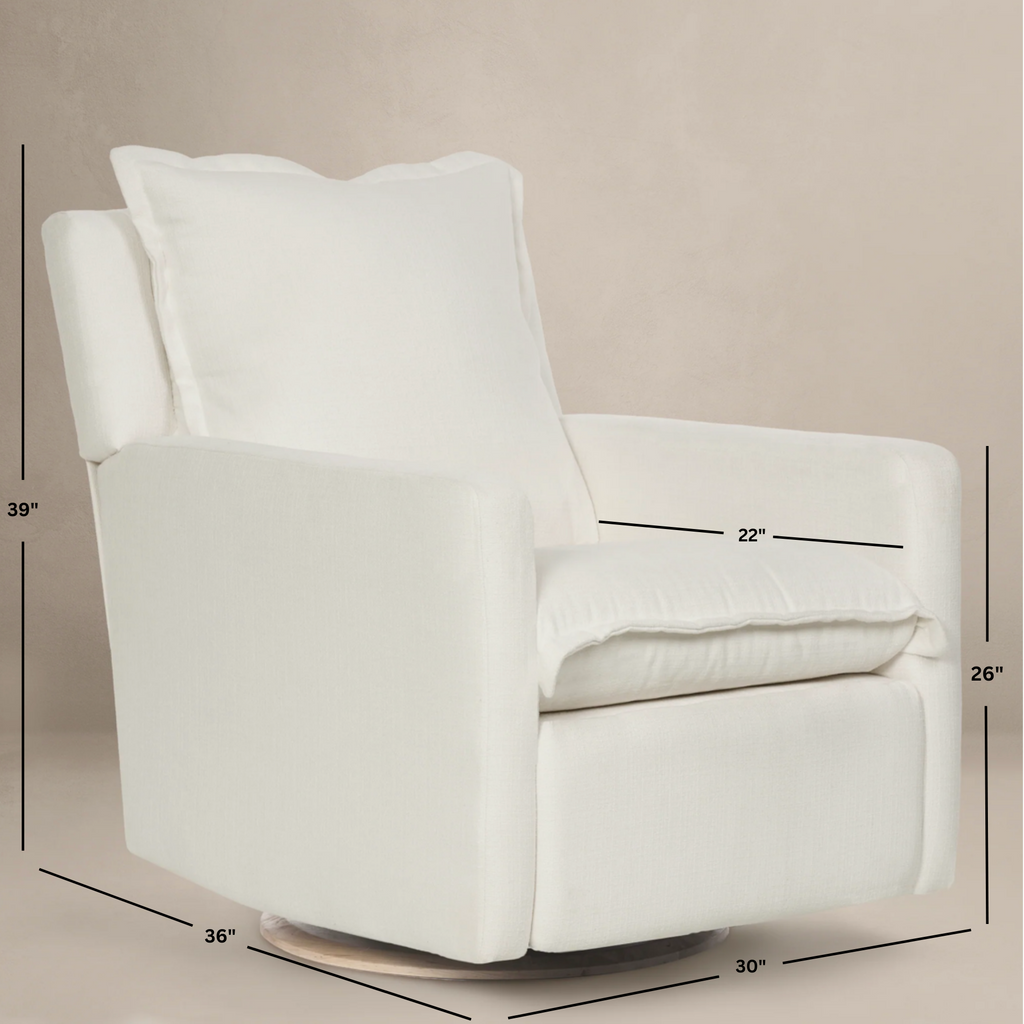 Sheepskin Linen | Flynn | Swivel Nursery Recliner | Oilo™ Studio