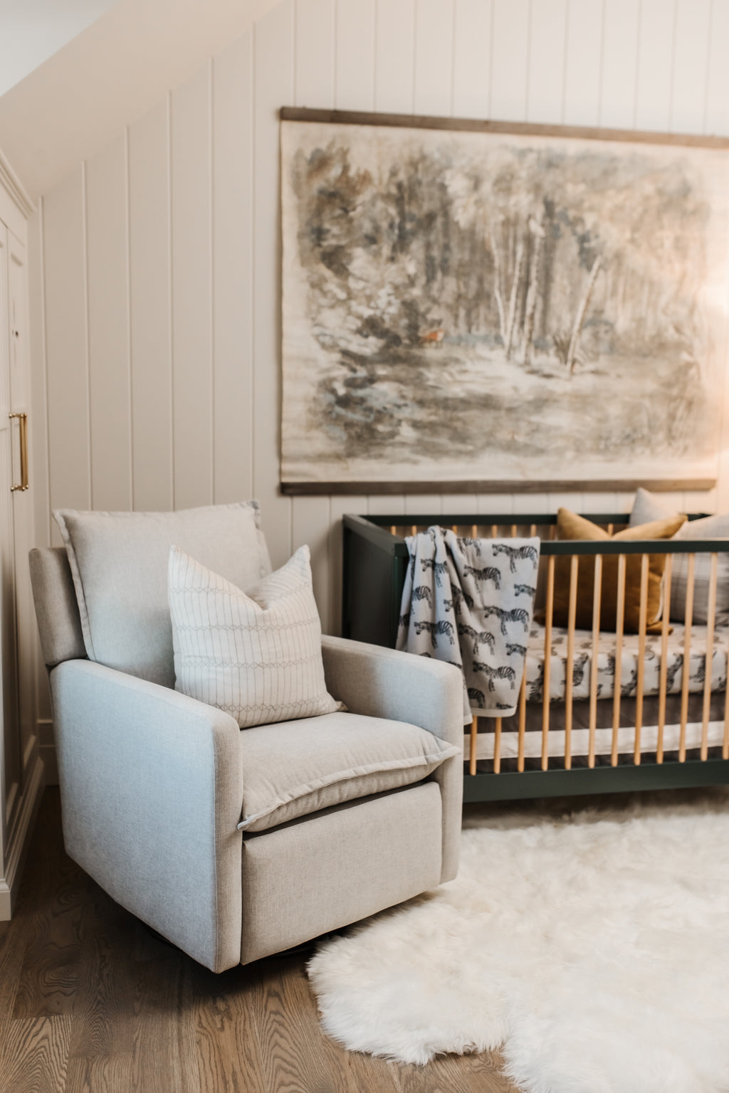 Gray Zebra - Crib Sheet | Oilo™ Studio Archived Nursery Collections